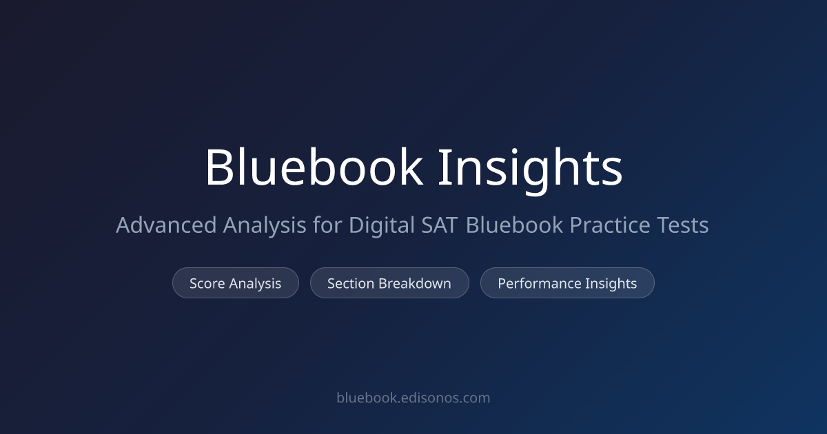 Bluebook Insights - Advanced Analysis for Digital SAT Practice Tests